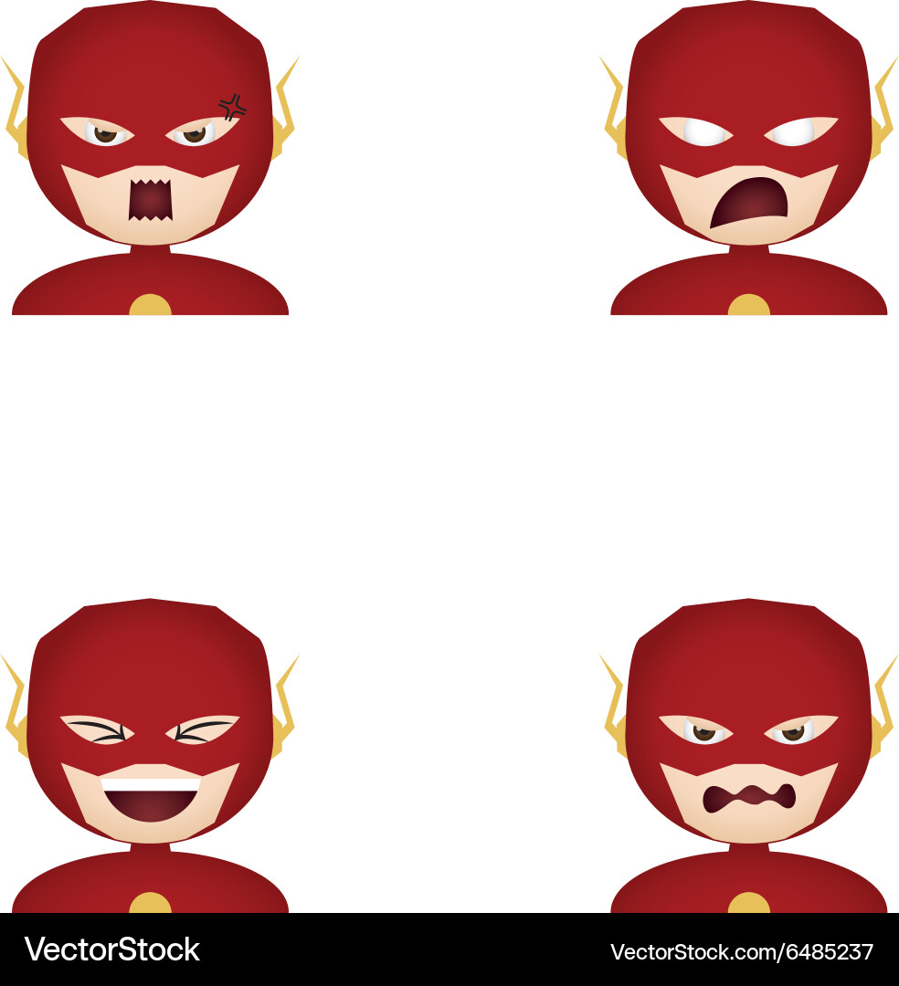 Costume facial expressions Royalty Free Vector Image