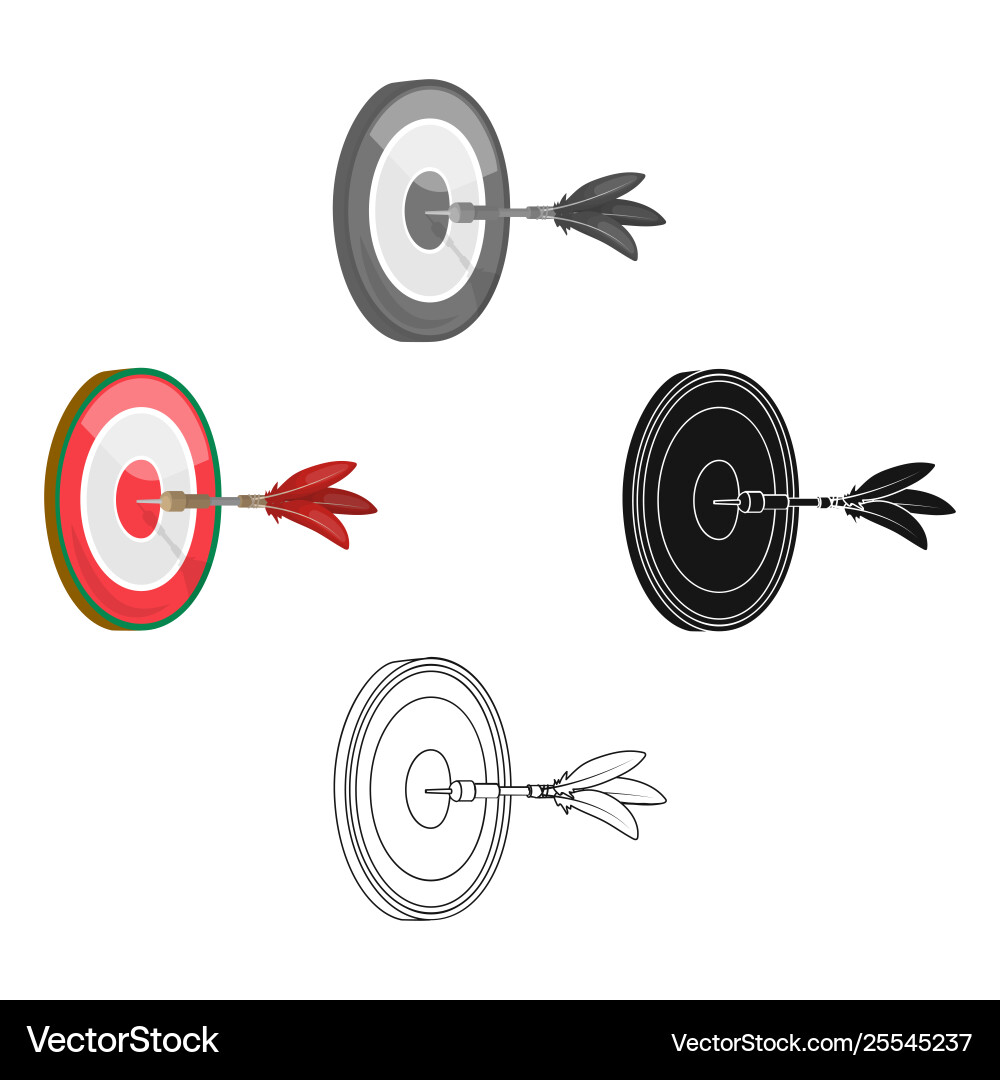 Dart and a target for darts the game Royalty Free Vector