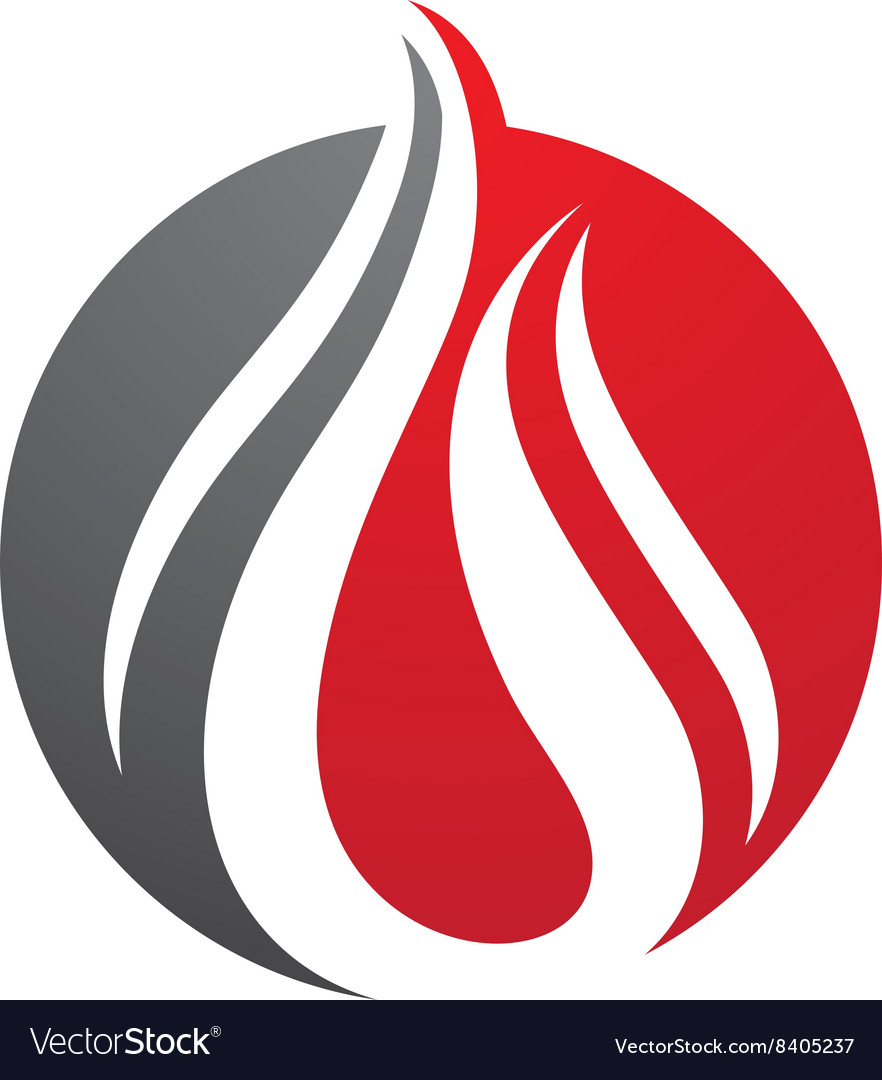 Fire flame logo template Royalty Free Vector Image