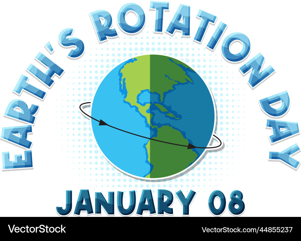 Happy earths rotation day banner design Royalty Free Vector