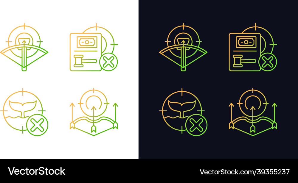 Hunting provisions and restrictions gradient Vector Image