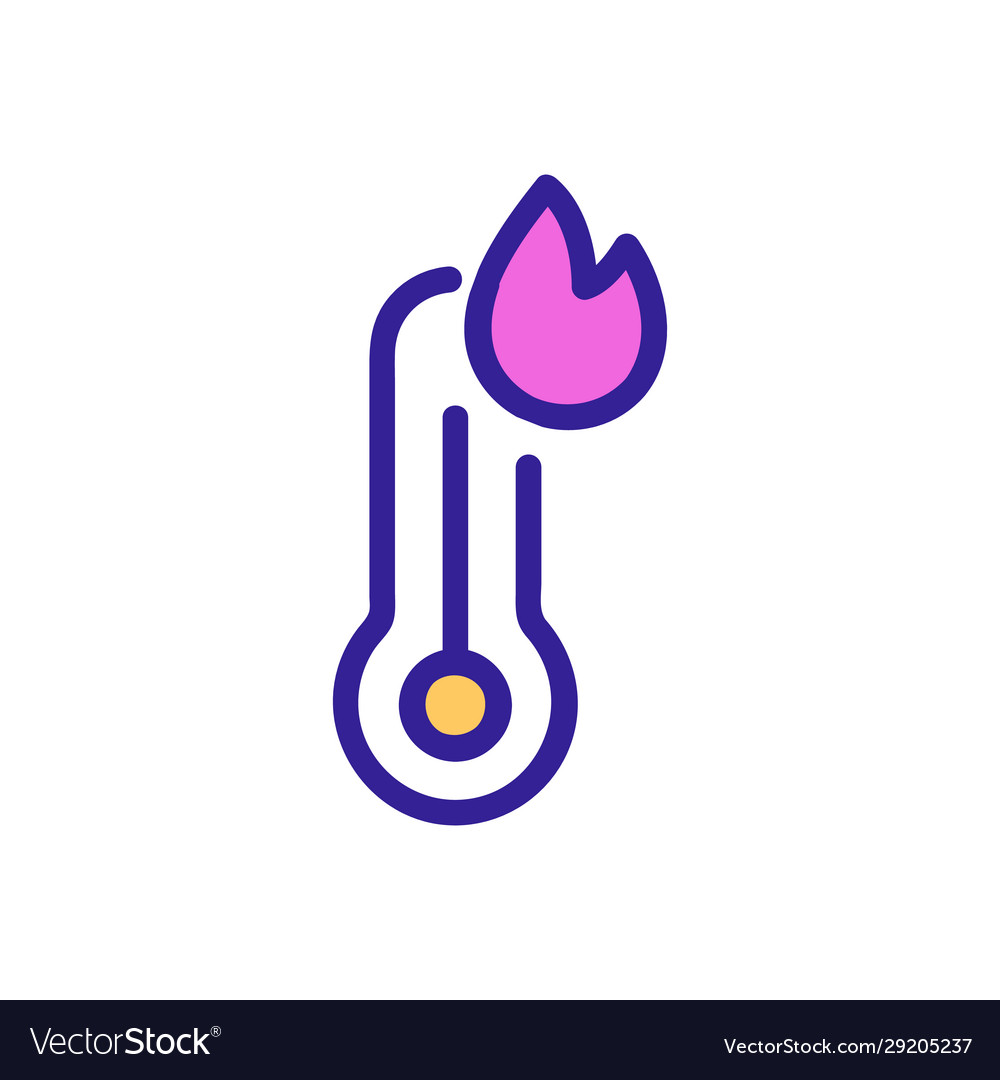 Increase temperature icon Royalty Free Vector Image