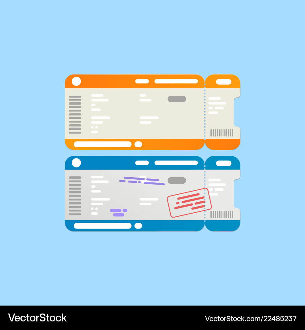 Isolated abstract airline travel boarding Vector Image