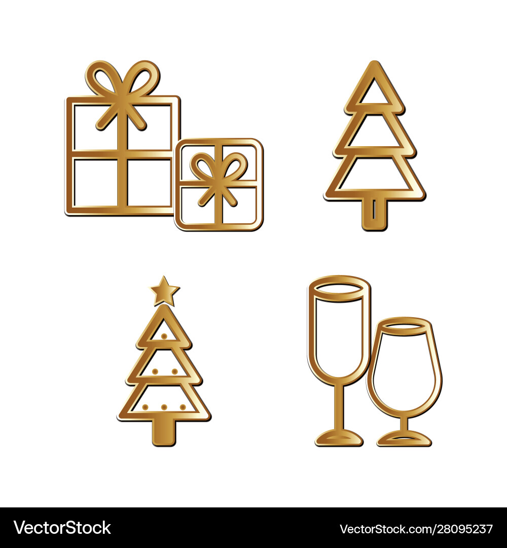Merry christmas icon set design Royalty Free Vector Image