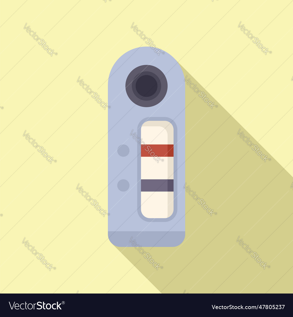Result test icon flat sample lab Royalty Free Vector Image