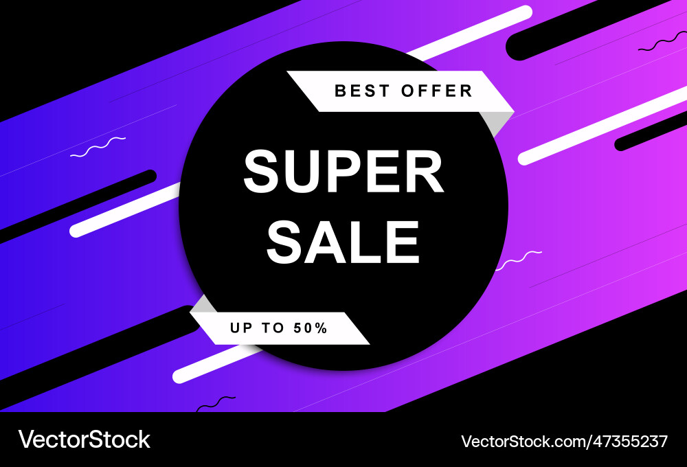 Sale background with blue and purple gradient Vector Image