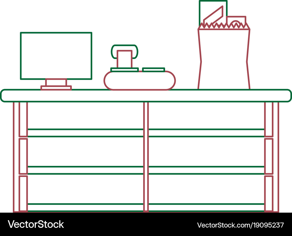 Supermarket cash register design Royalty Free Vector Image