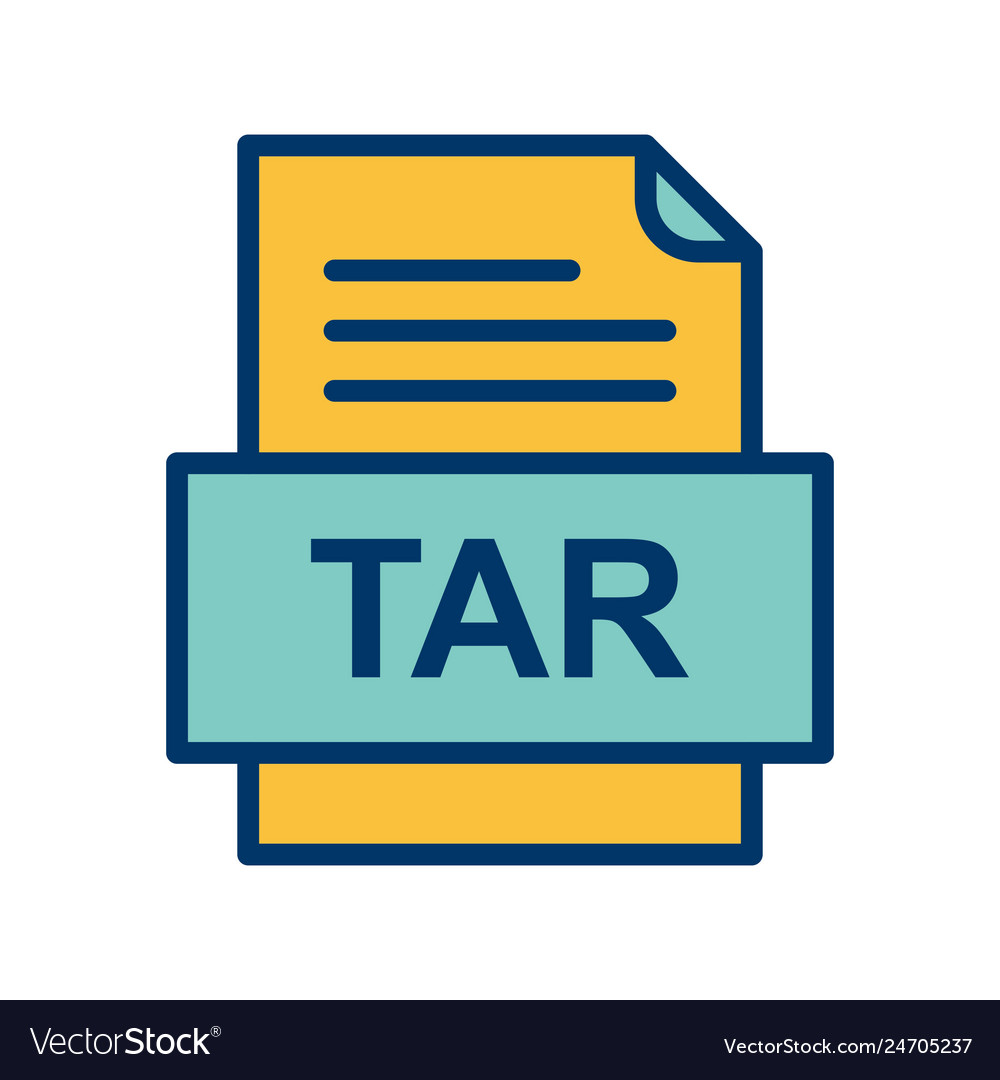 Tar file document icon Royalty Free Vector Image
