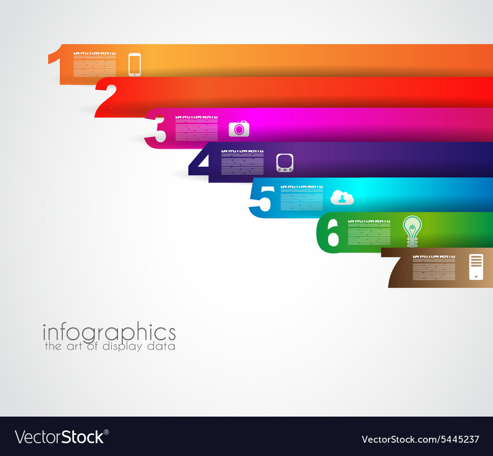 Timeline to display your data with infographic Vector Image