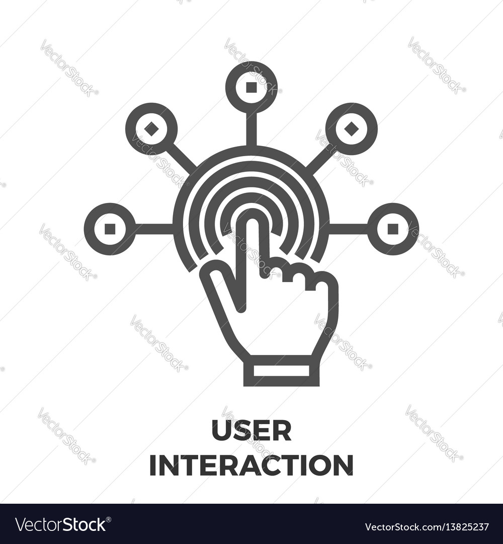 User Interaction Icon - Touch Royalty Free Vector Image