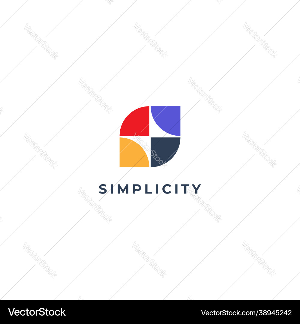 Abstract simple tiles s letter logo shape design Vector Image