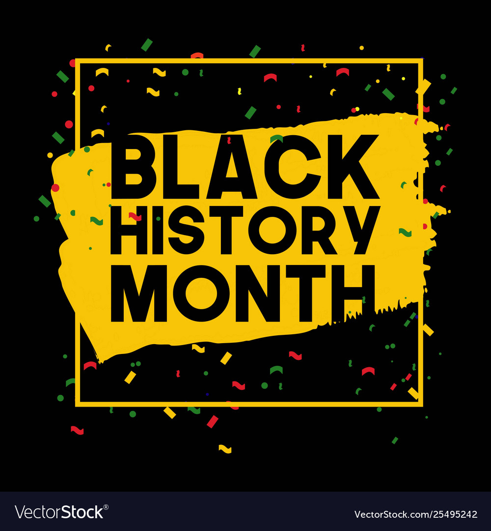 Black History Month Template Design Royalty Free Vector Black History Month Template Design Royalty Free Vector