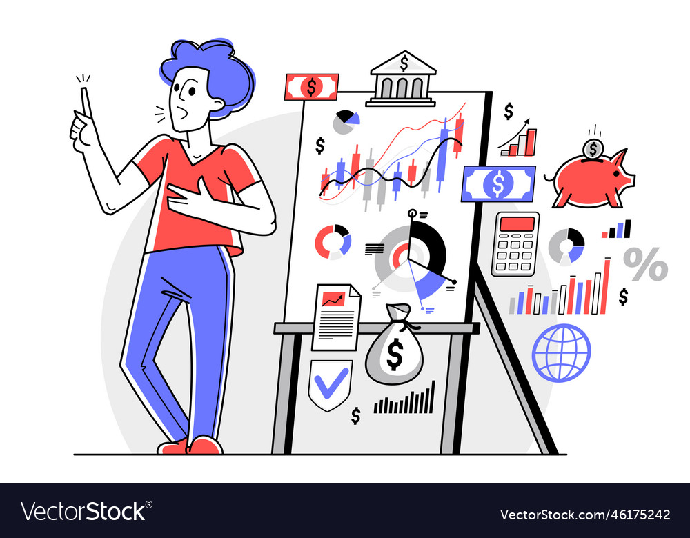 Business training outline coach instructor Vector Image