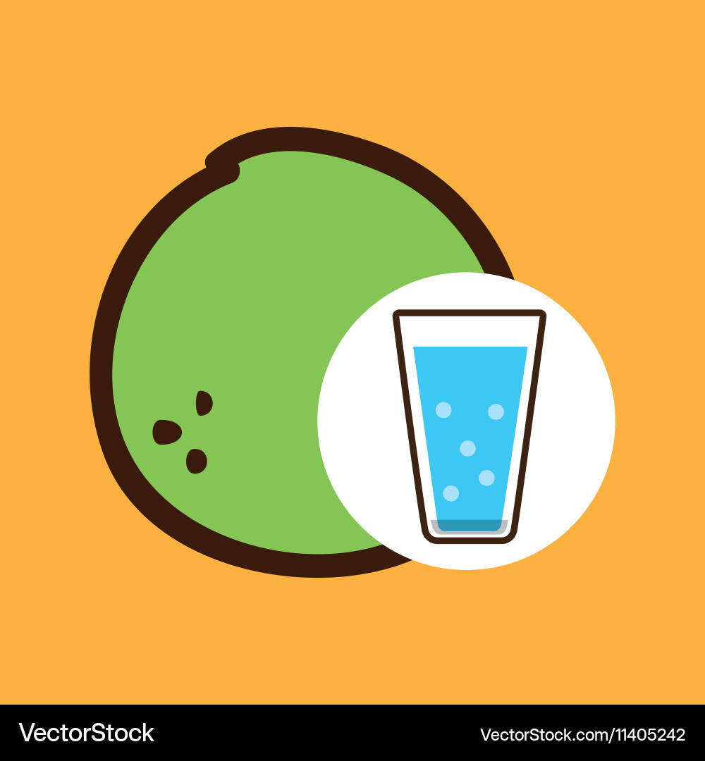 Cartoon cup glass water Royalty Free Vector Image
