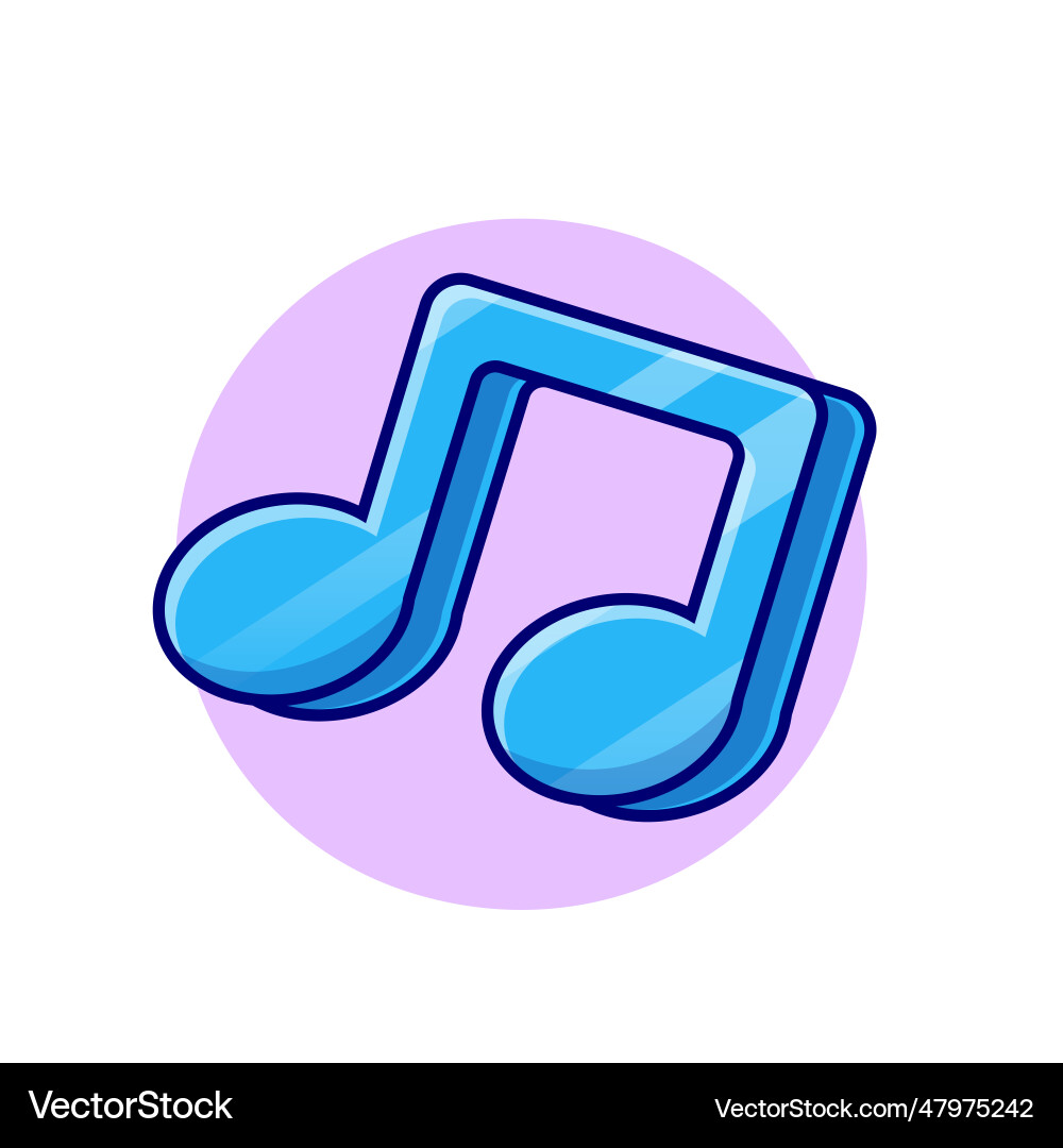Colorful music note cartoon Royalty Free Vector Image