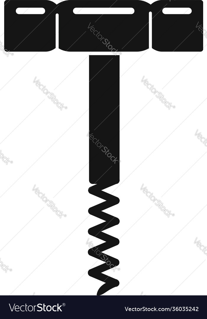 Corkscrew icon simple style Royalty Free Vector Image