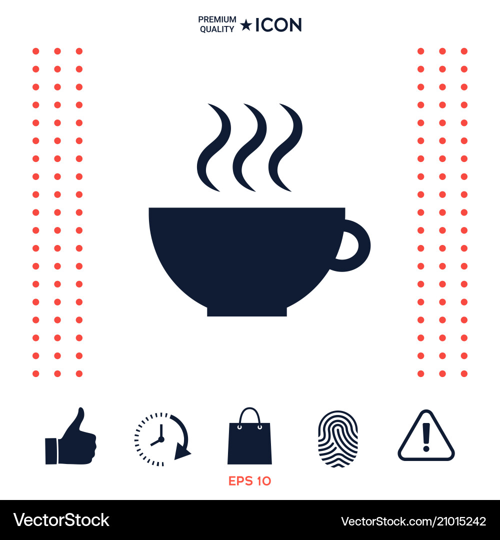 Cup with steam Royalty Free Vector Image - VectorStock