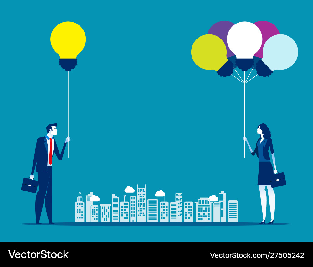 Diverse ideas with single ideas concept business Vector Image