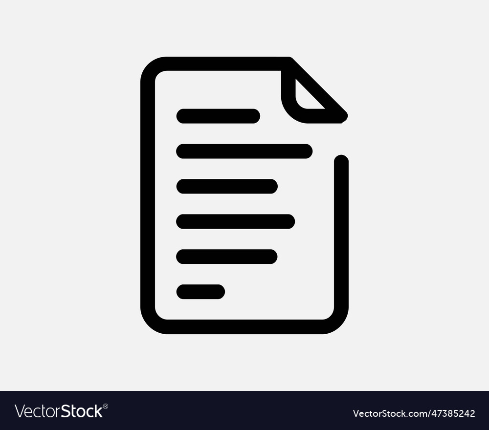 Document icon Royalty Free Vector Image - VectorStock