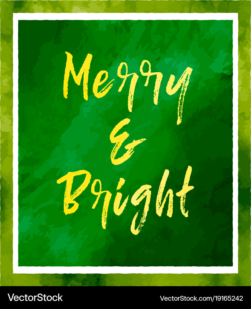 Hand drawn lettering design watercolor effect Vector Image