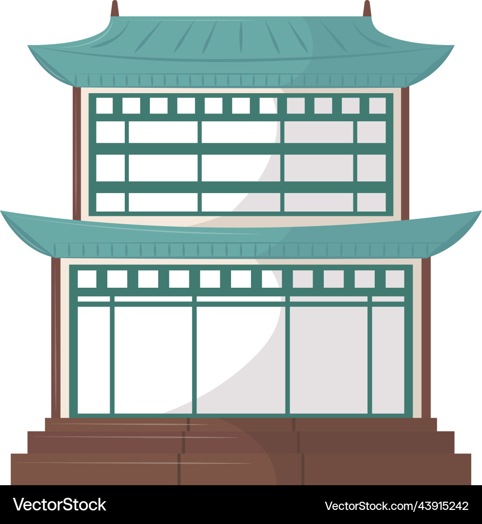 Korean traditional house Royalty Free Vector Image