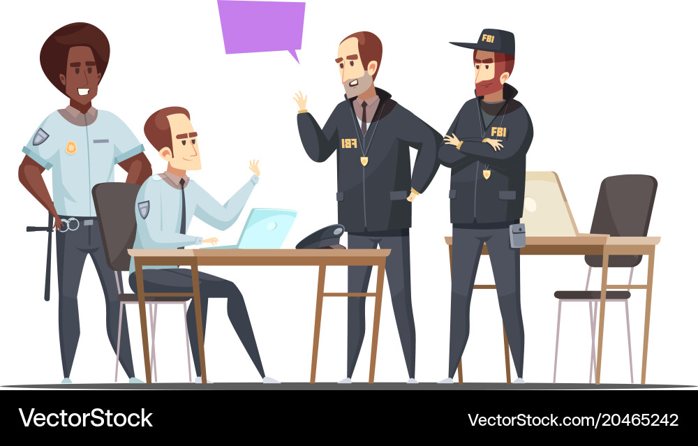 Police department design concept Royalty Free Vector Image