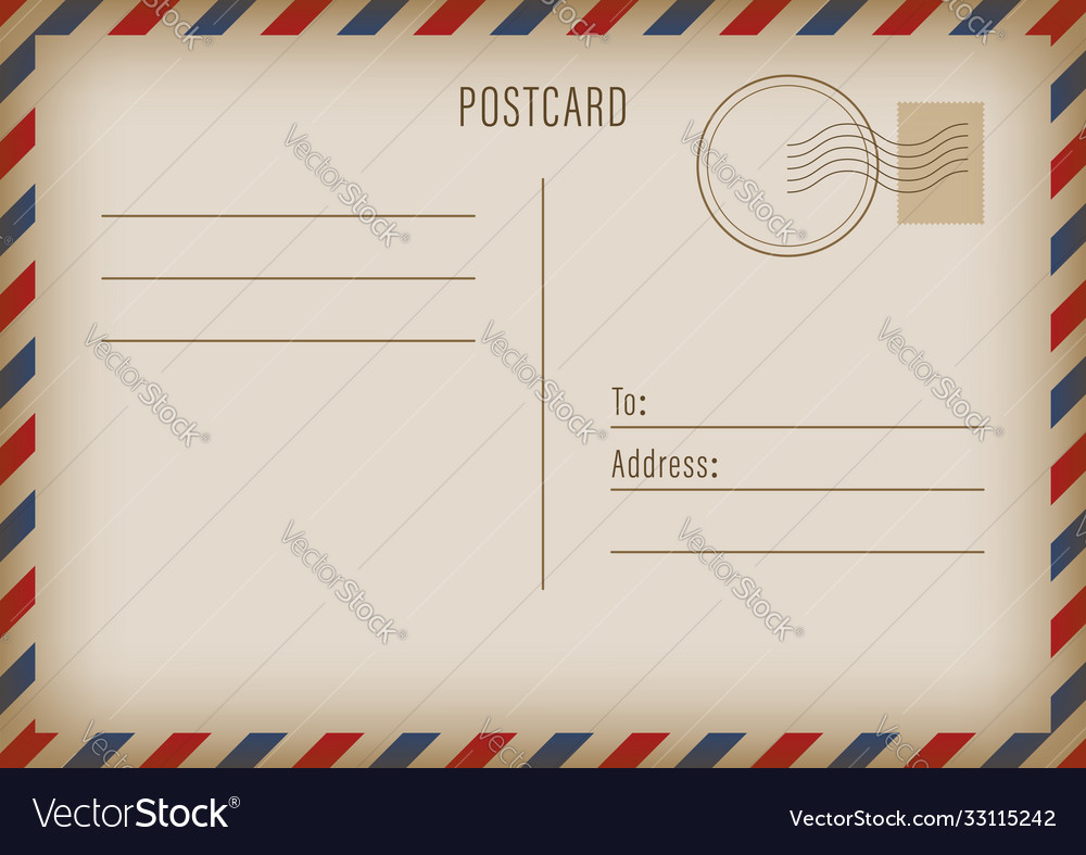 Postcard 1 b retro Royalty Free Vector Image - VectorStock