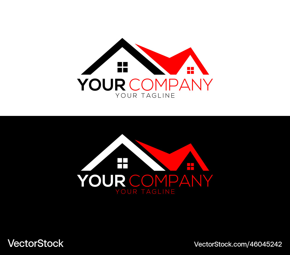 Real estate branding logo design Royalty Free Vector Image