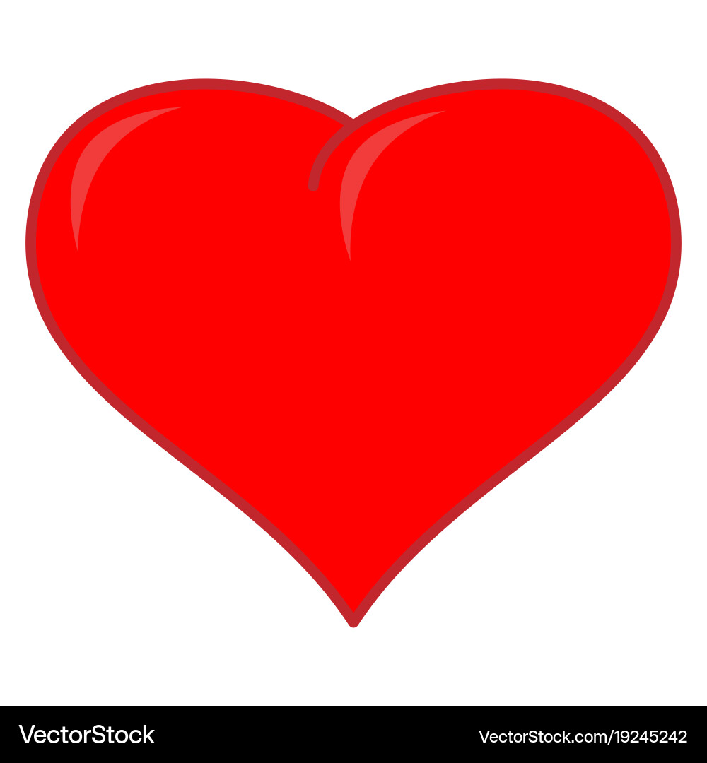 Red heart sign 3612 Royalty Free Vector Image - VectorStock