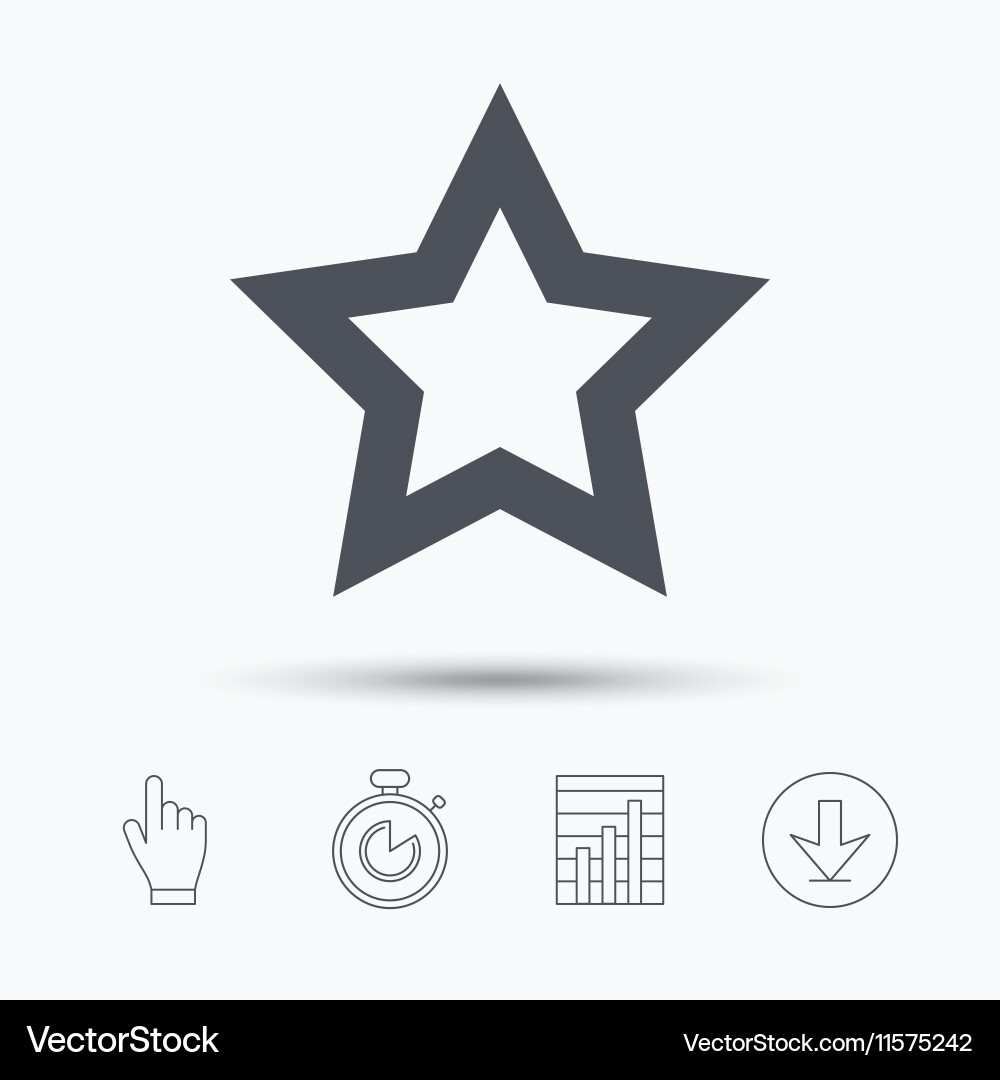 Star icon favorite or best sign Royalty Free Vector Image