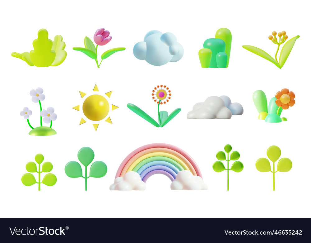 Summertime concept element set Royalty Free Vector Image