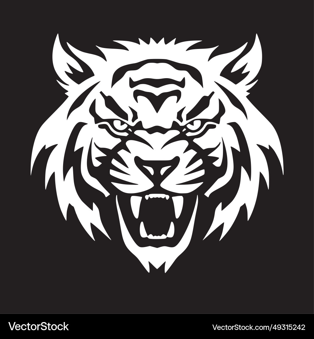 Tiger - minimalist and simple silhouette Vector Image