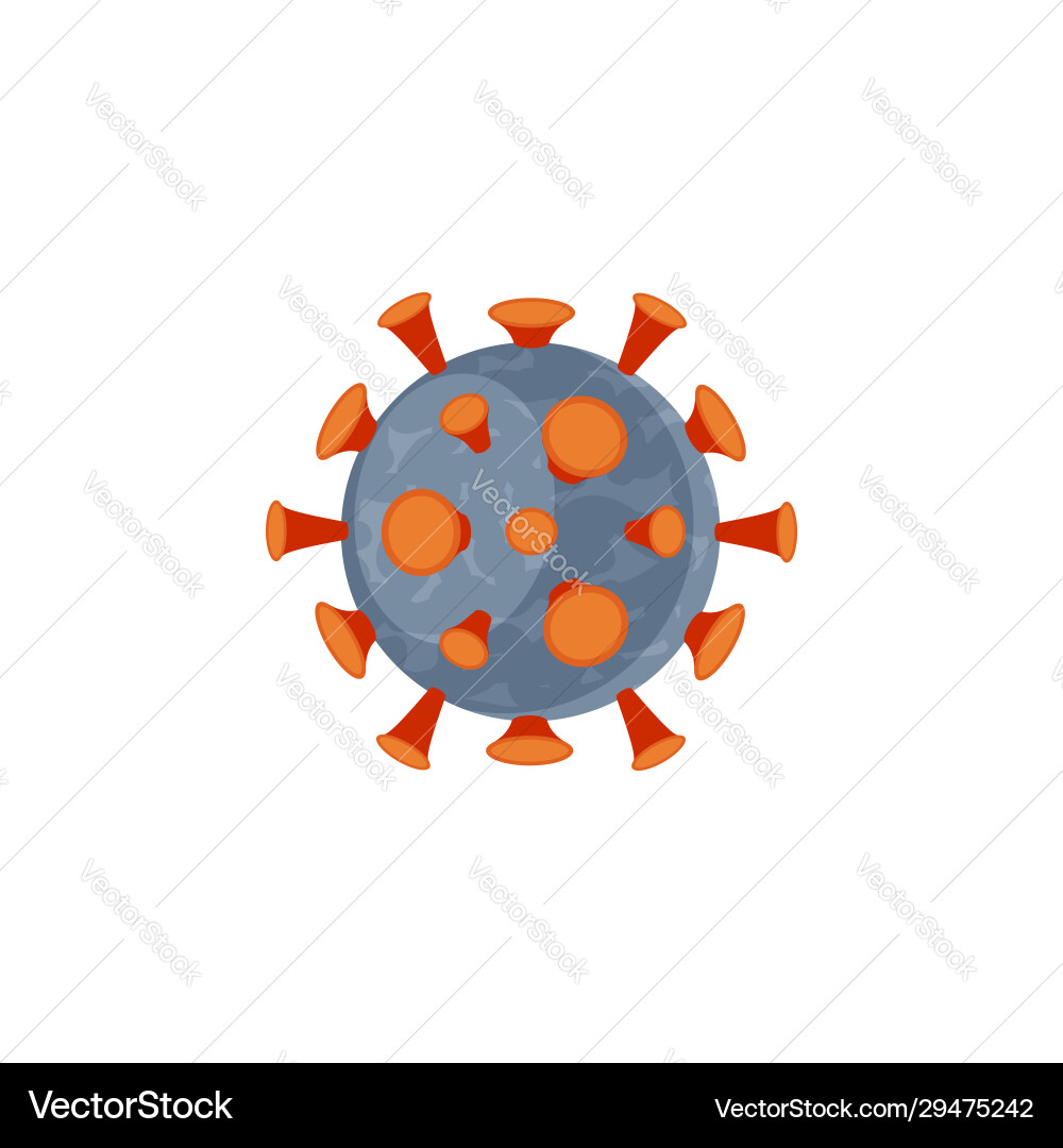 Wuhan 2019-ncov icon in flat style Royalty Free Vector Image