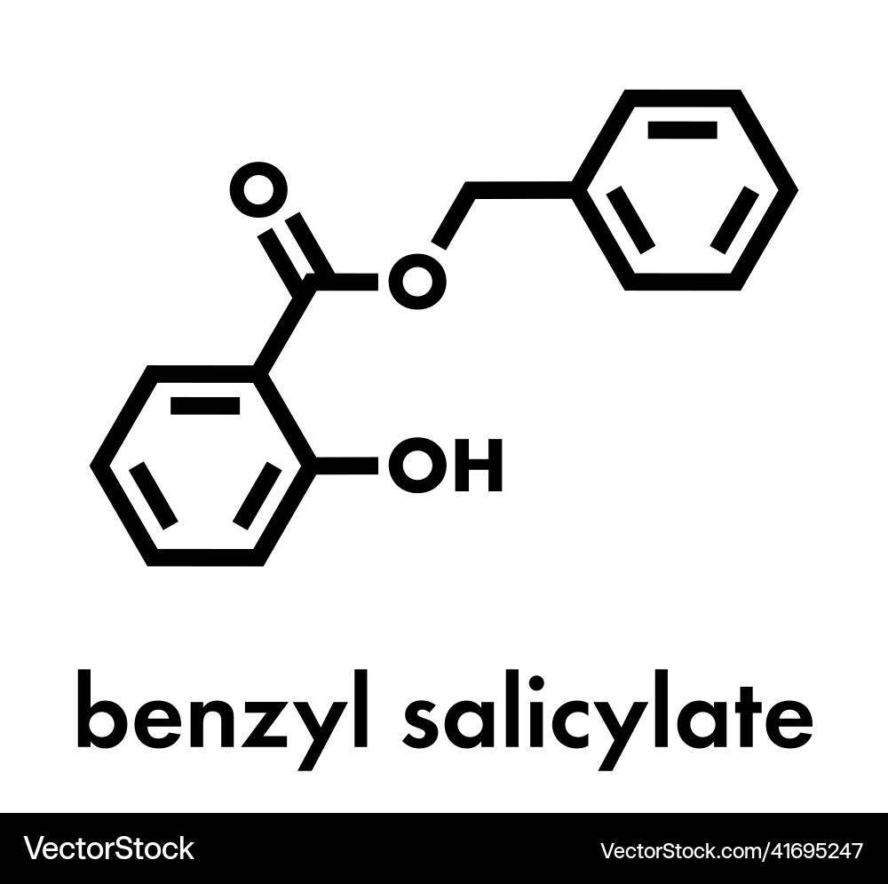 Benzyl salicylate 4-hydroxybenzoate Royalty Free Vector