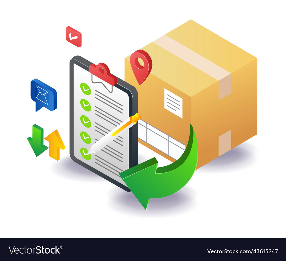 Check cargo shipments Royalty Free Vector Image Check cargo shipments Royalty Free Vector Image