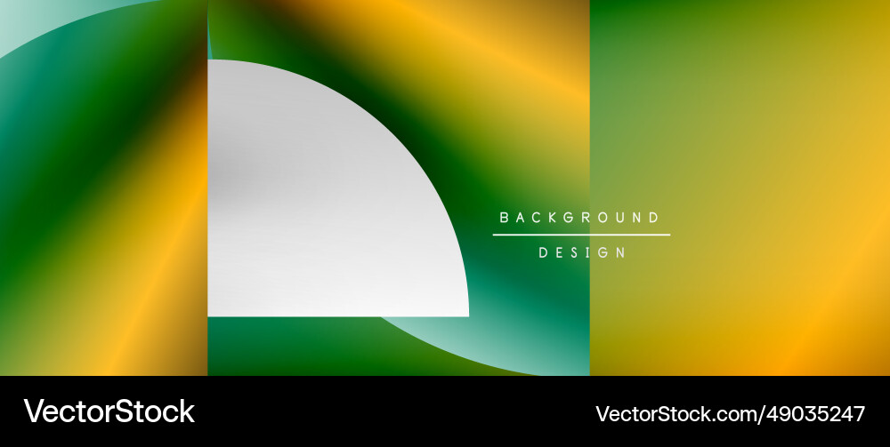 Circles and round shapes with gradients minimal Vector Image