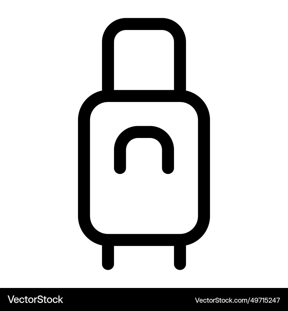 Convenient suitcase with handles for travel Vector Image