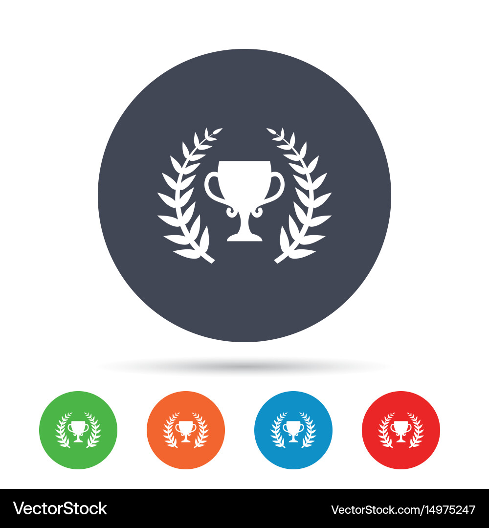 First place cup award icon prize for winner Vector Image