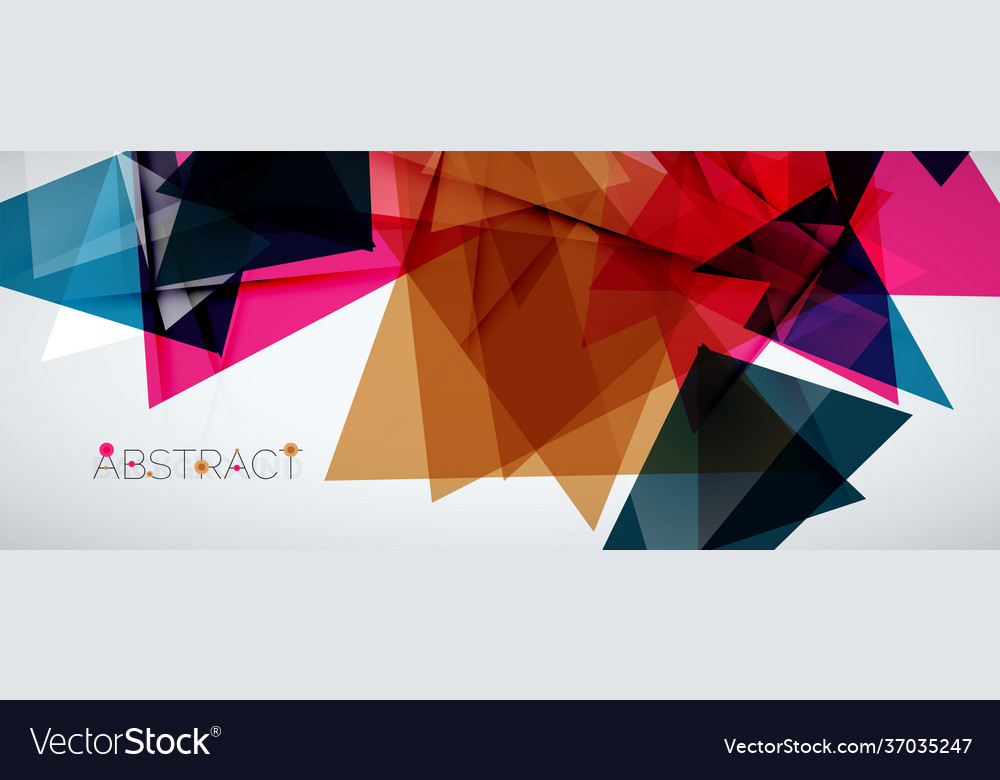 Geometric Abstract Background Color Triangle Vector Image