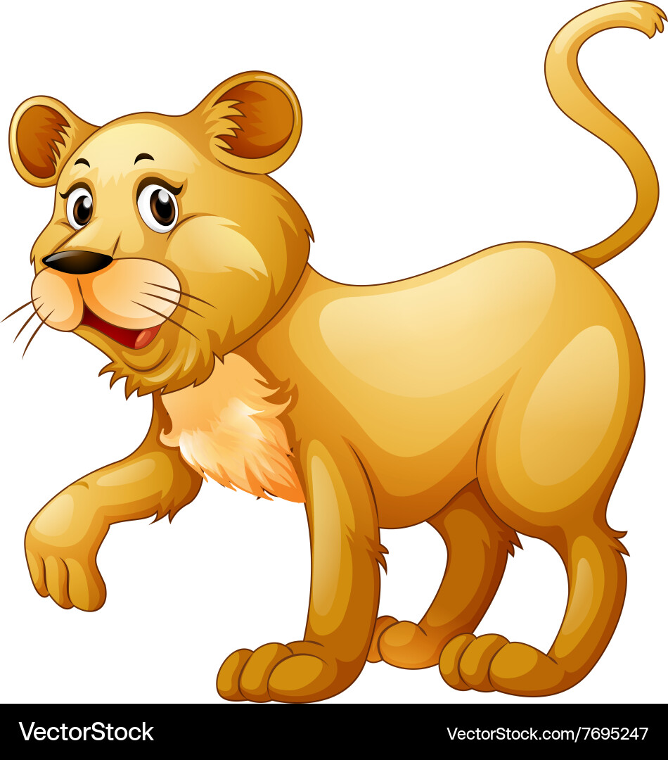 Little cub with the leg up Royalty Free Vector Image