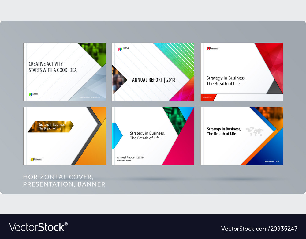 Material design style presentation template Vector Image