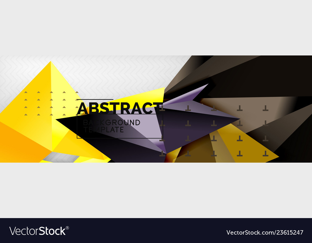 Mosaic triangular 3d shapes composition geometric Vector Image