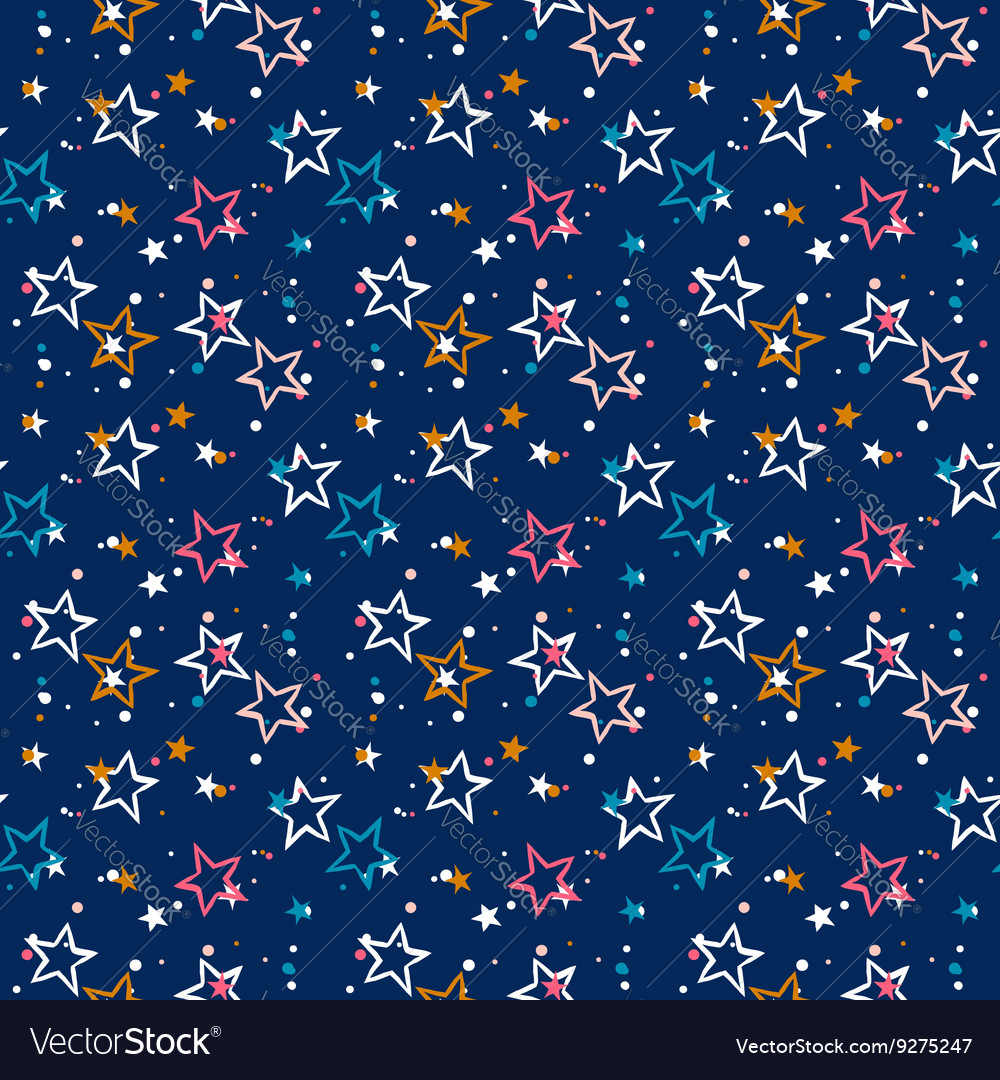 Pattern with stars Royalty Free Vector Image - VectorStock