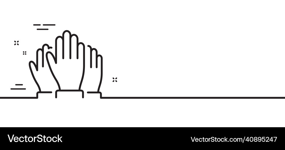 Vote hands line icon election voting sign Vector Image