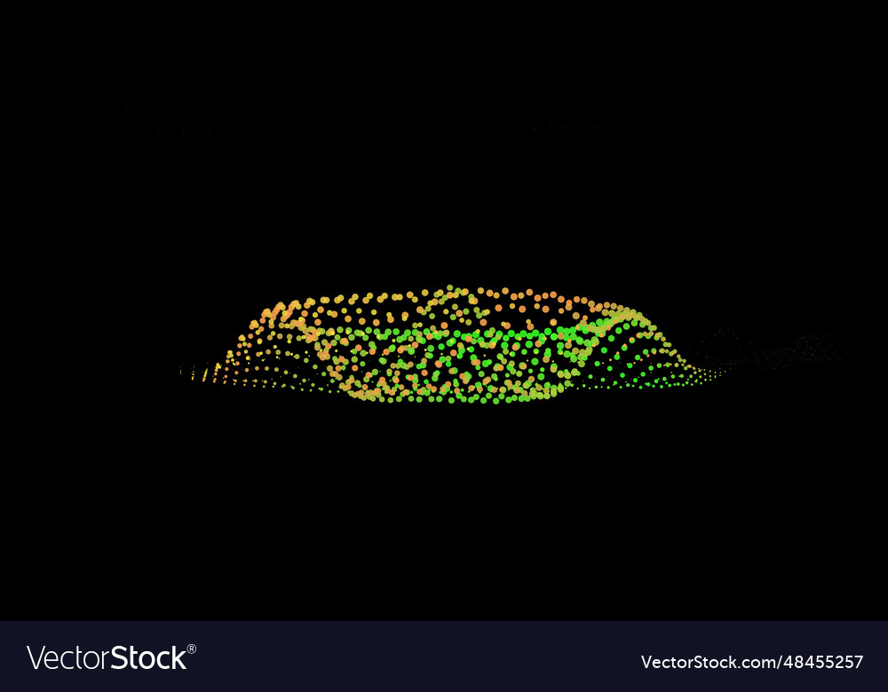 Abstract waveform net pulsating hole dots nodes Vector Image