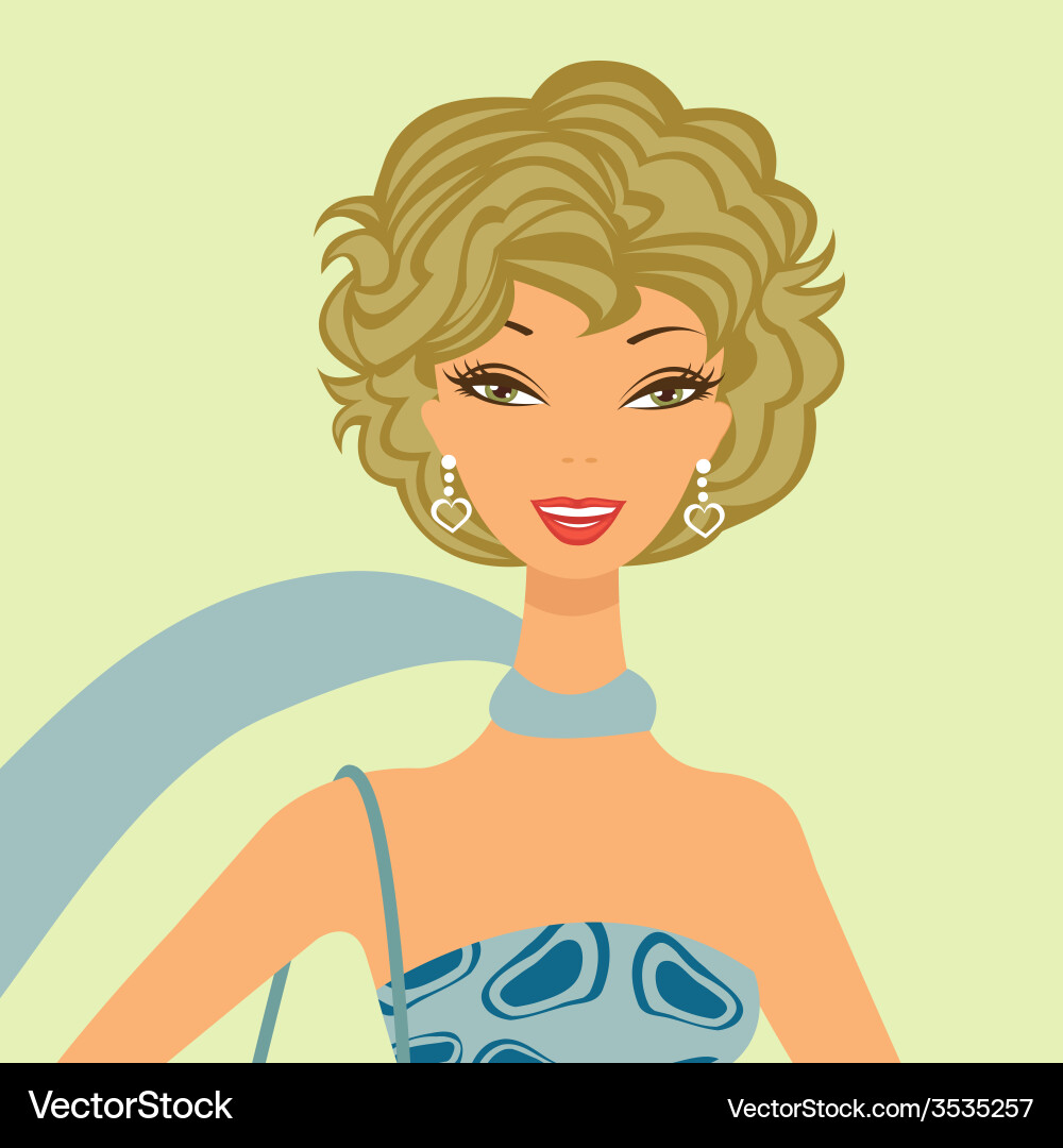 Beautiful elegant woman Royalty Free Vector Image