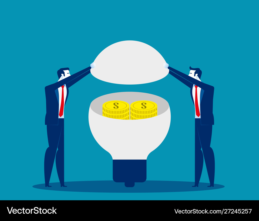 Business team ideas make money concept Royalty Free Vector