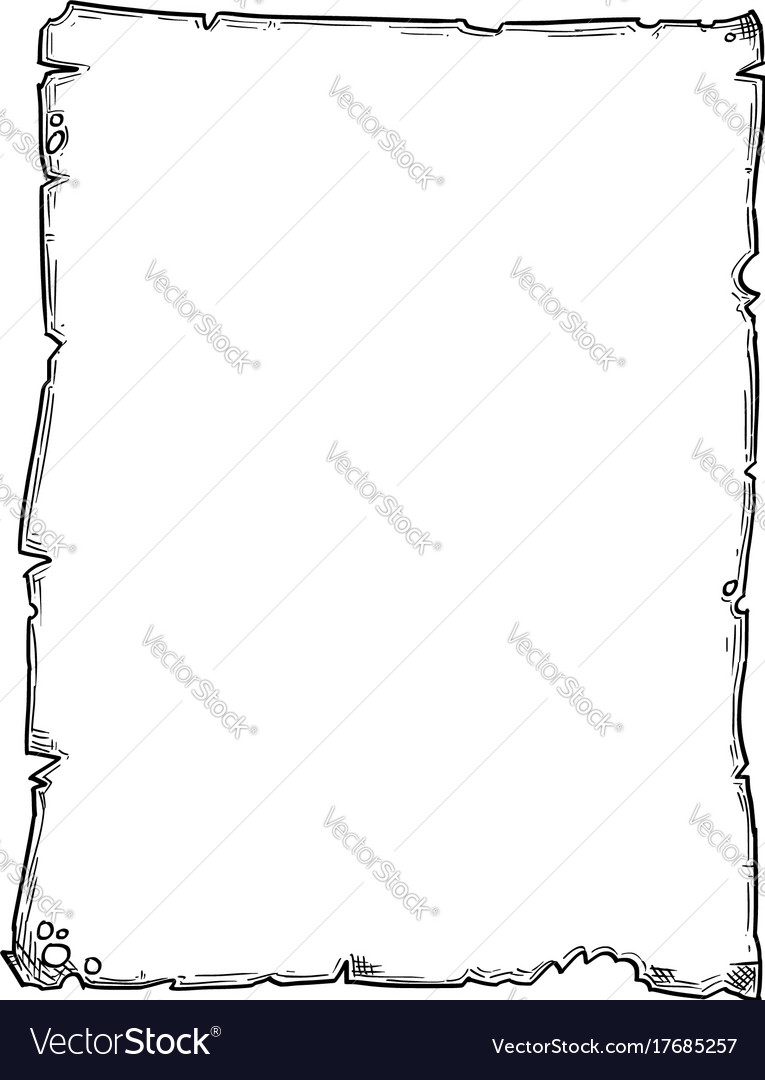 Cartoon drawing empty background scroll Royalty Free Vector