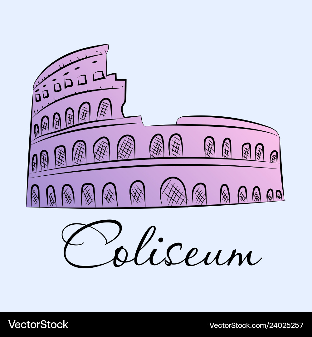 Colosseum Icon - Italy Royalty Free Vector Image