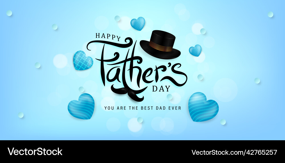 Happy father day lettering fonts Royalty Free Vector Image